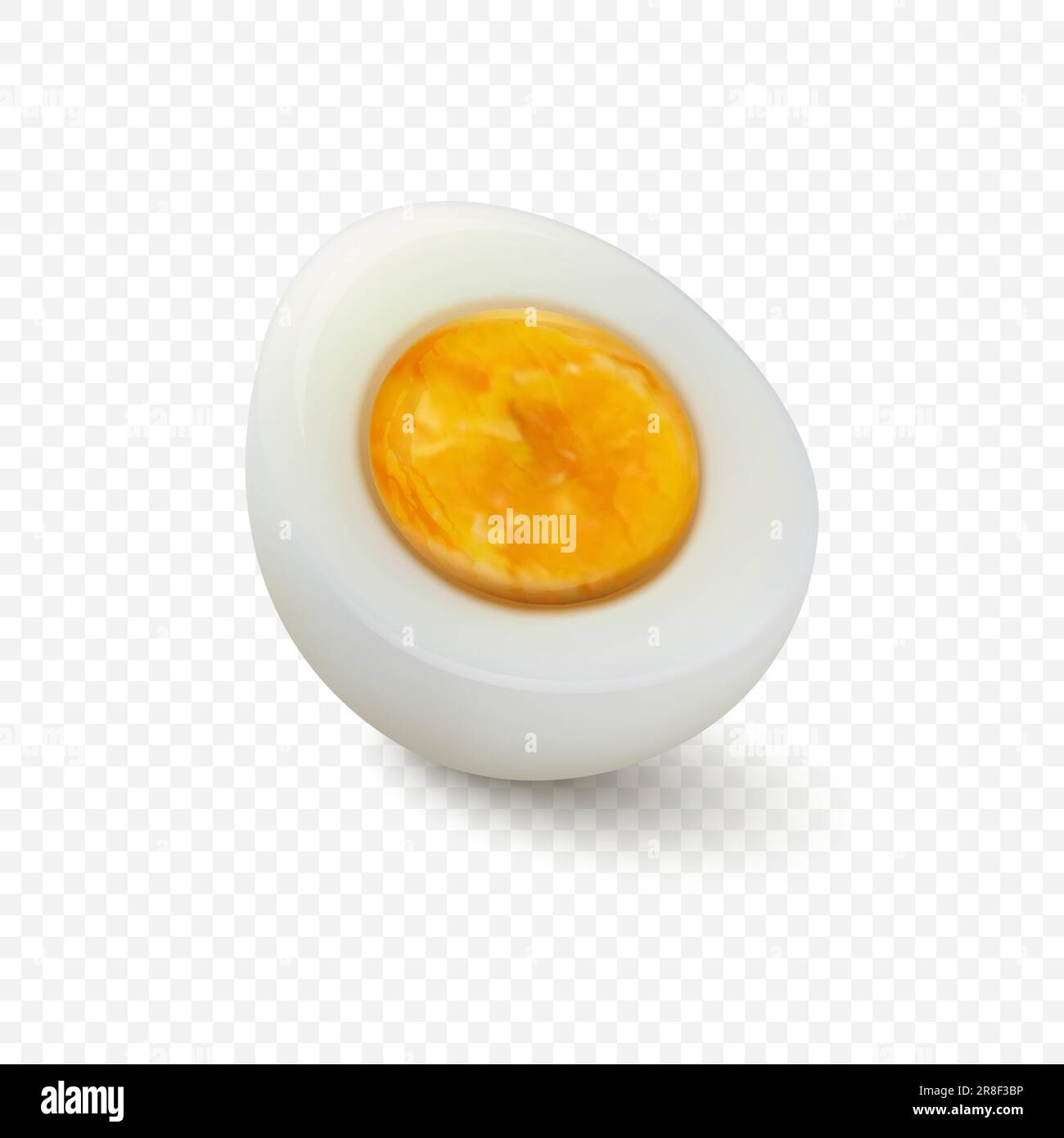 Vector 3d Realistic Chicken Egg. Peeled Boiled Chicken Egg, Hard-Boiled ...
