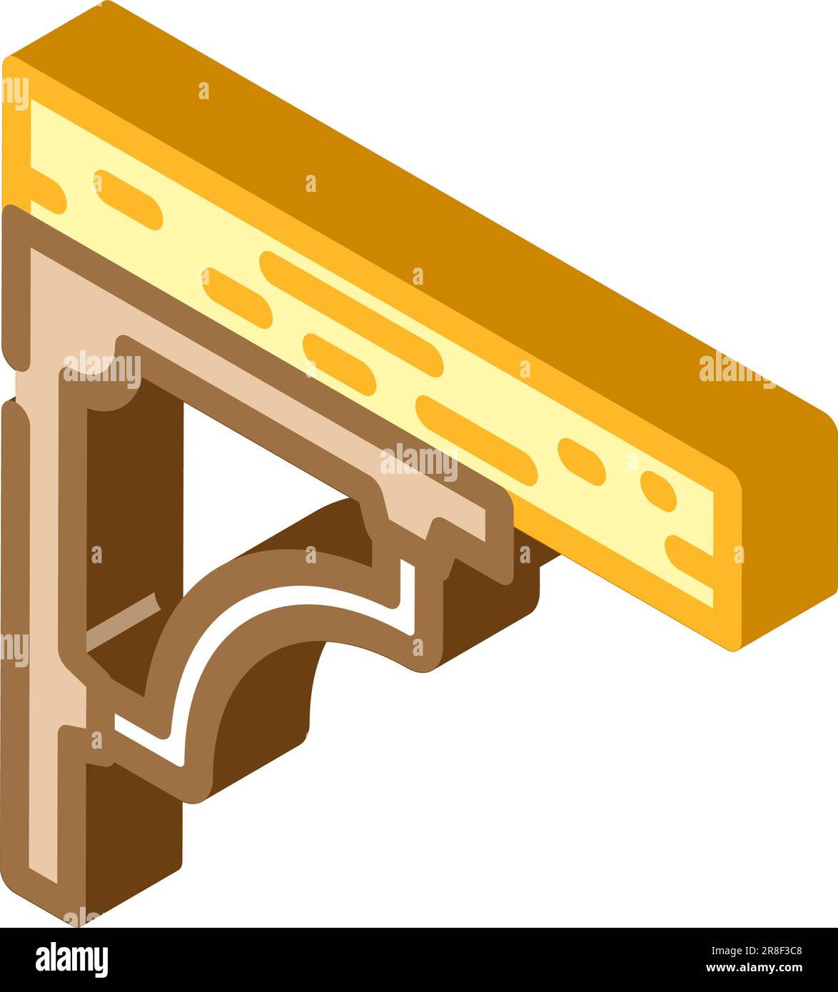 shelf bracket hardware furniture fitting isometric icon vector ...