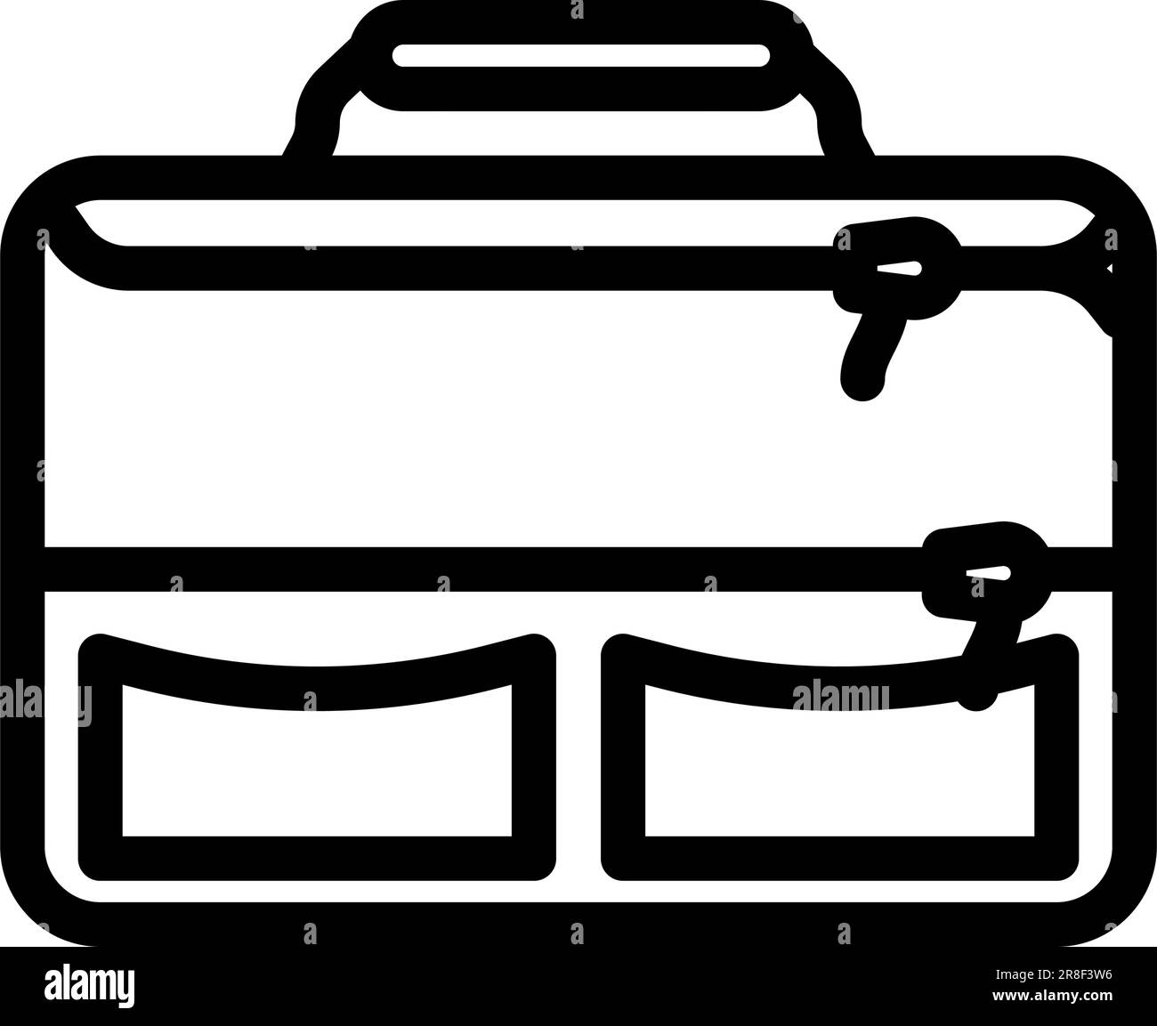 lunch box bag school line icon vector illustration Stock Vector Image ...