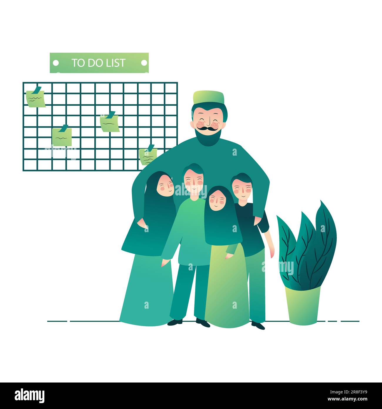 muslim family togetherness dad and kid happy childhood father embrace ...