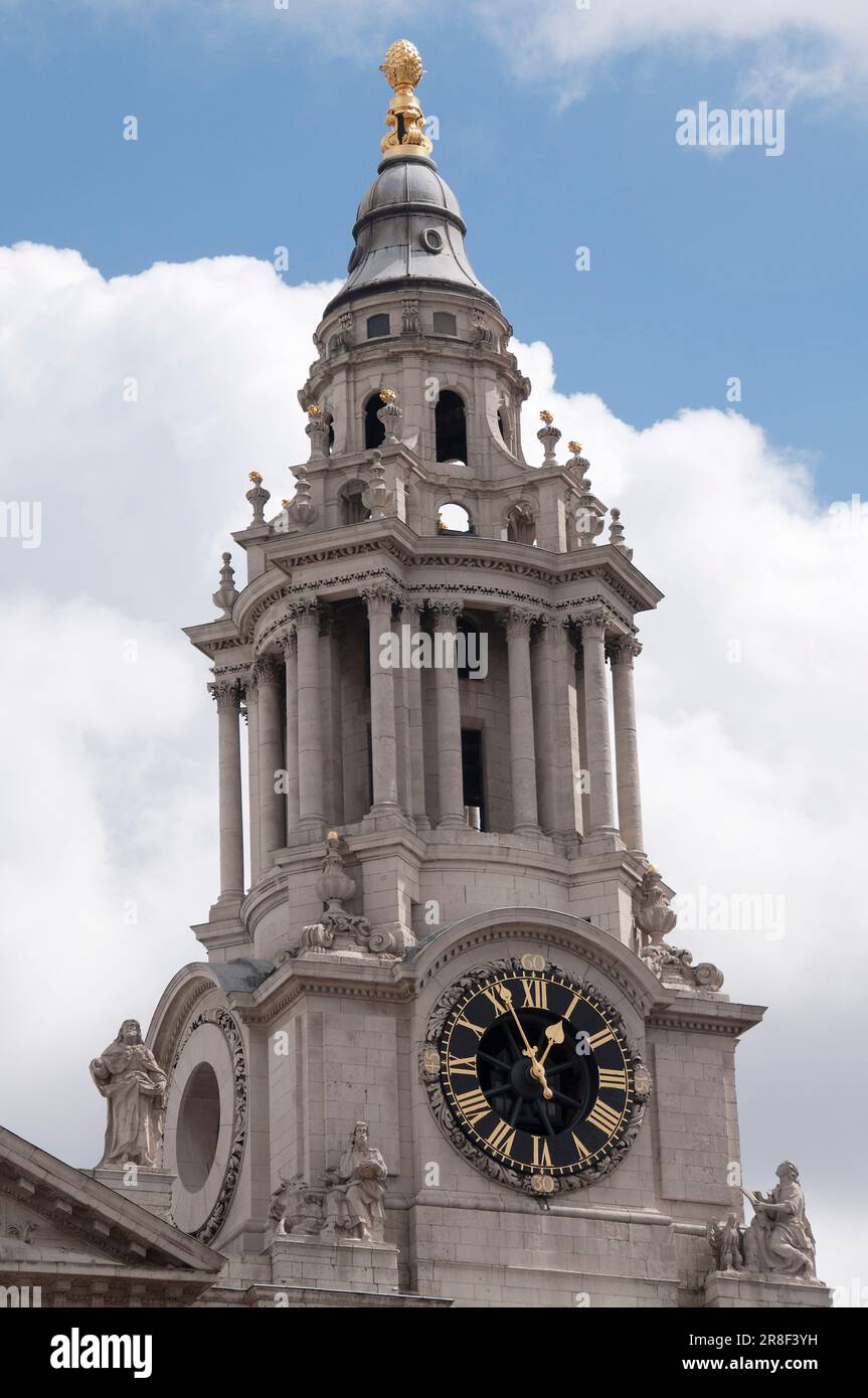 St Paul's cathedral clock tower Stock Photo - Alamy