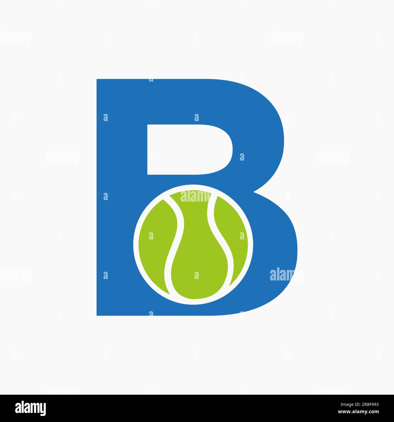 Tennis Logo On Letter B. Tennis Sport Academy, Club Logo Sign Stock ...
