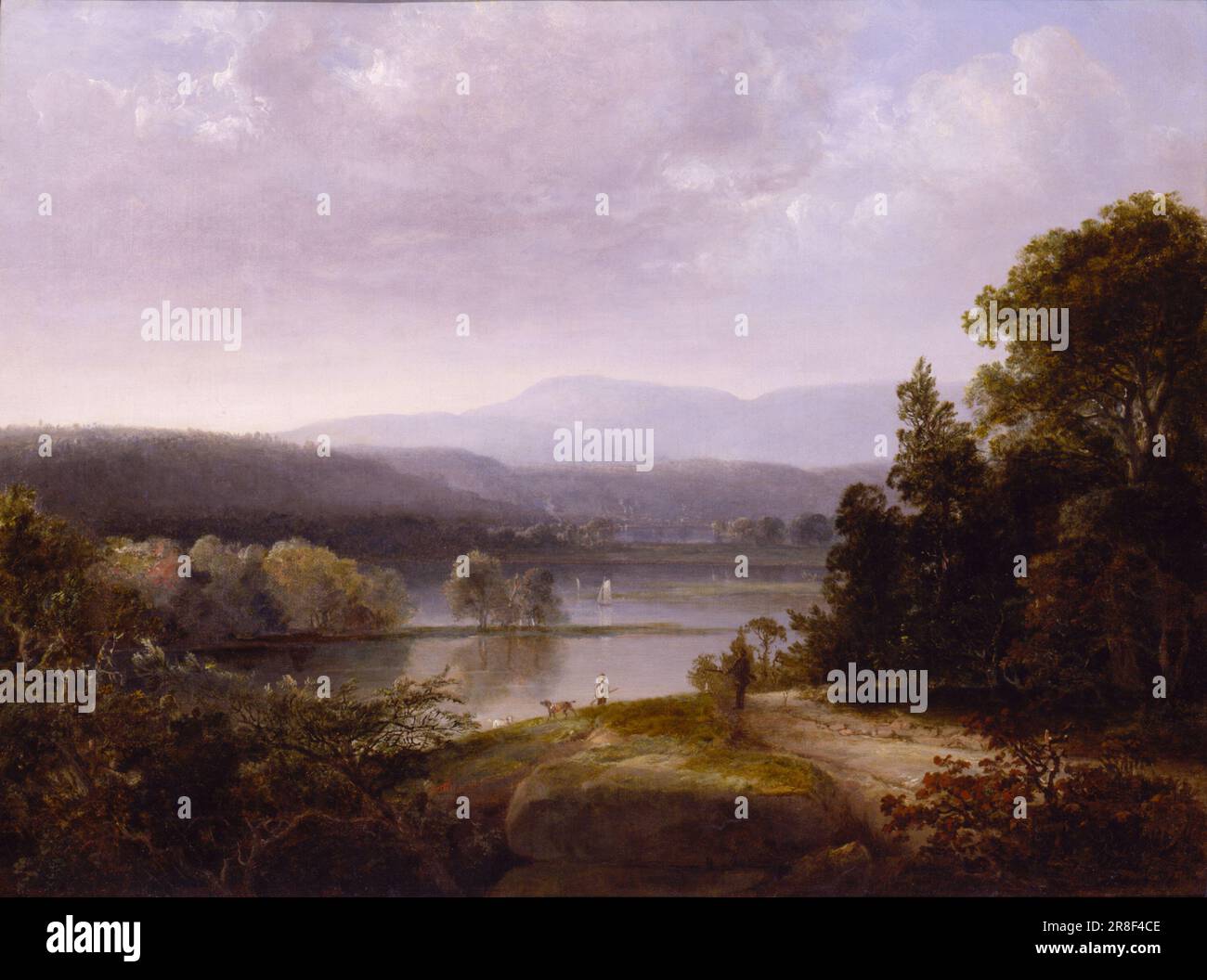 River View with Hunters and Dogs ca. 1850 by Thomas Doughty, born ...
