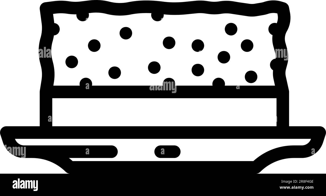 lemon bar food snack line icon vector illustration Stock Vector Image ...