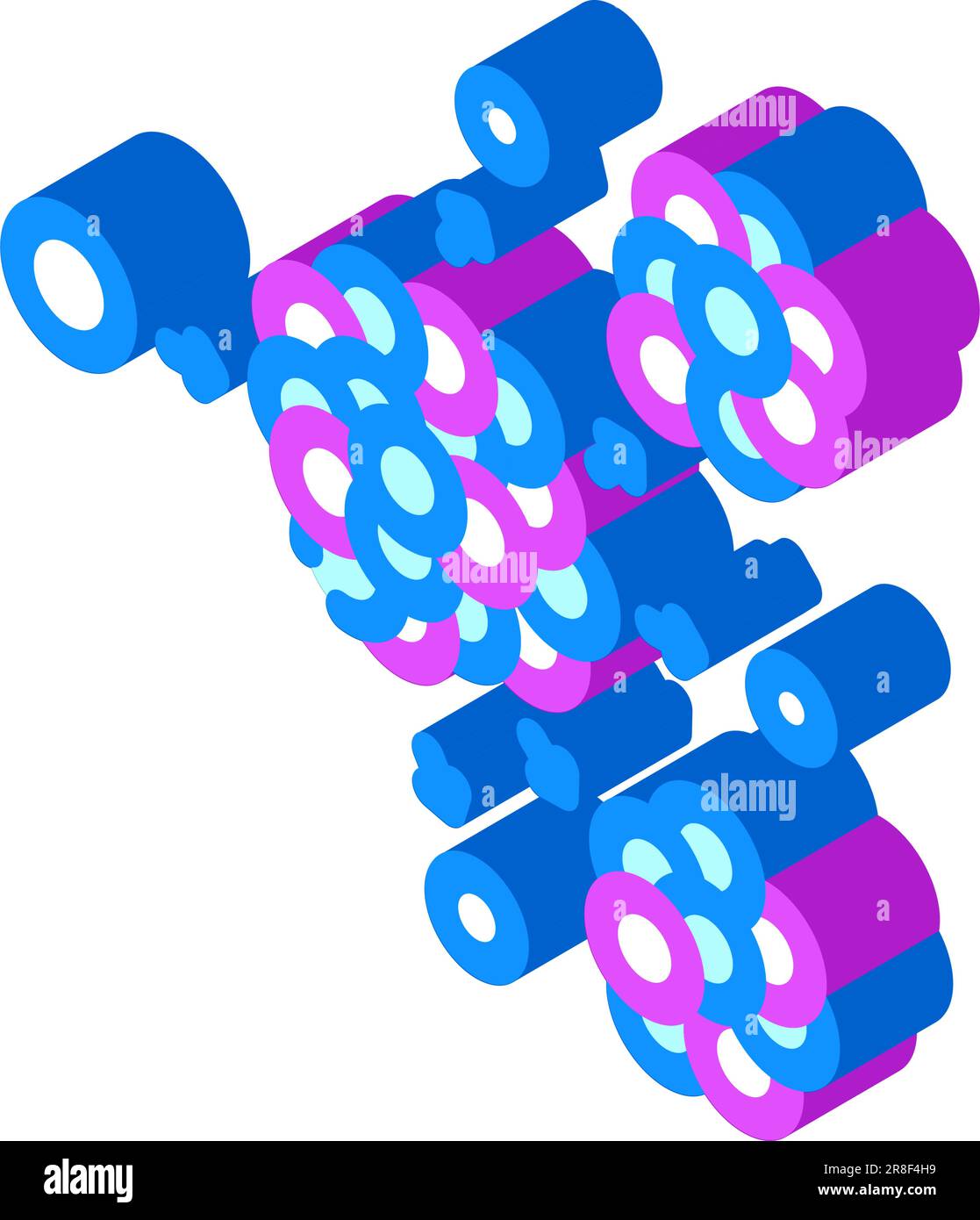 nuclear fission energy isometric icon vector illustration Stock Vector ...