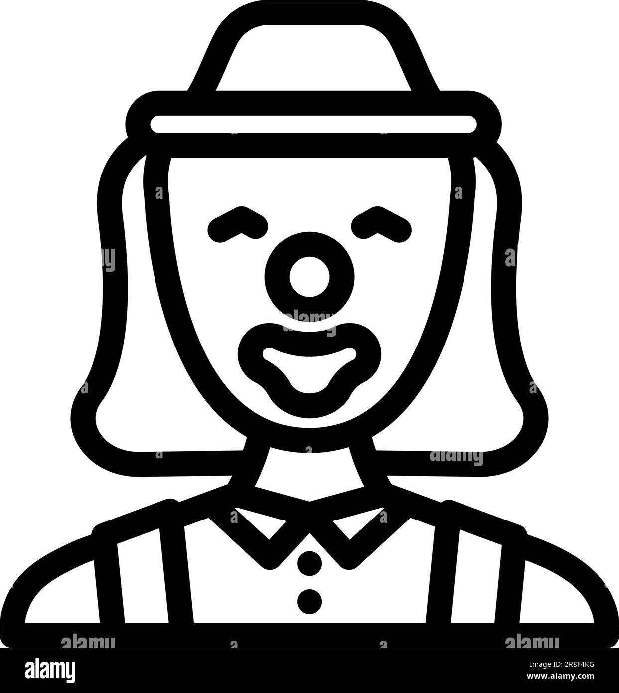 clown head show line icon vector illustration Stock Vector Image & Art ...