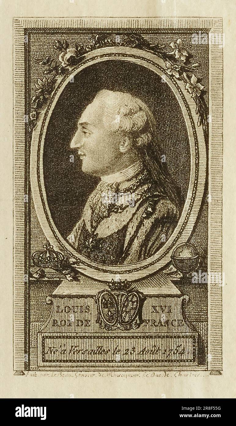 Louis XVI--Roi de France n.d. by Pierre Adrien Le Beau, French, born ...