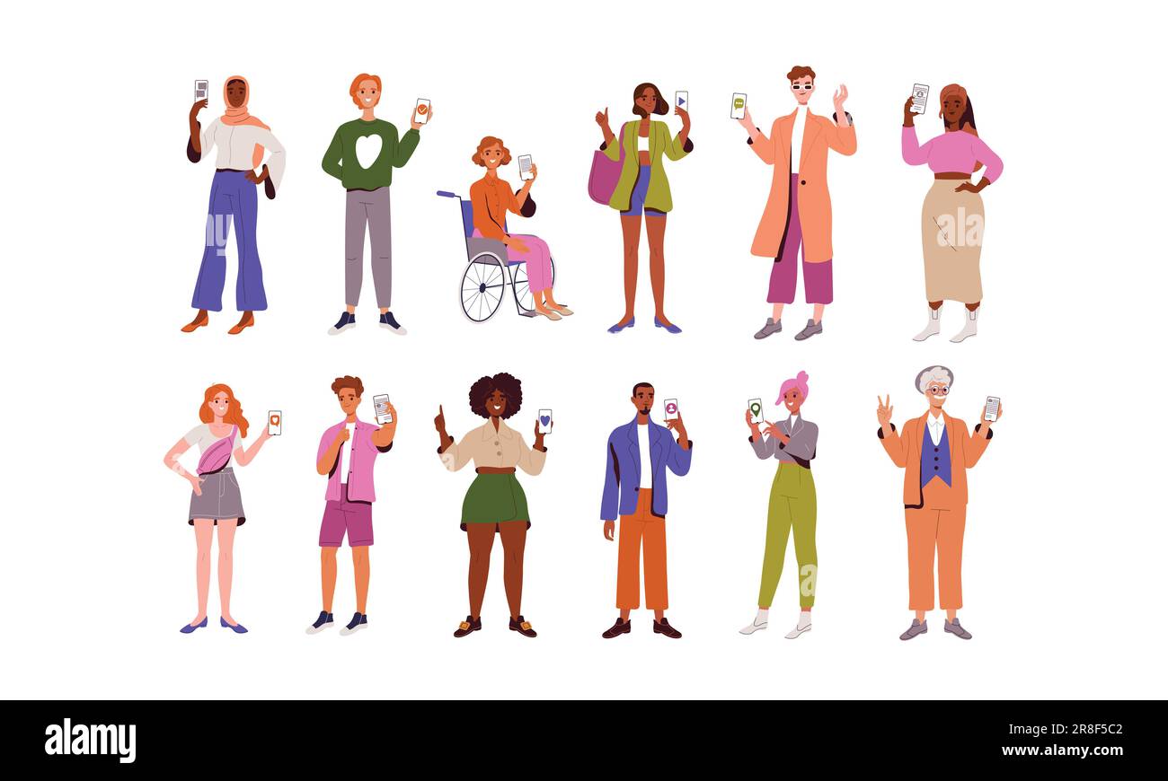 People show phones Stock Vector Image & Art - Alamy