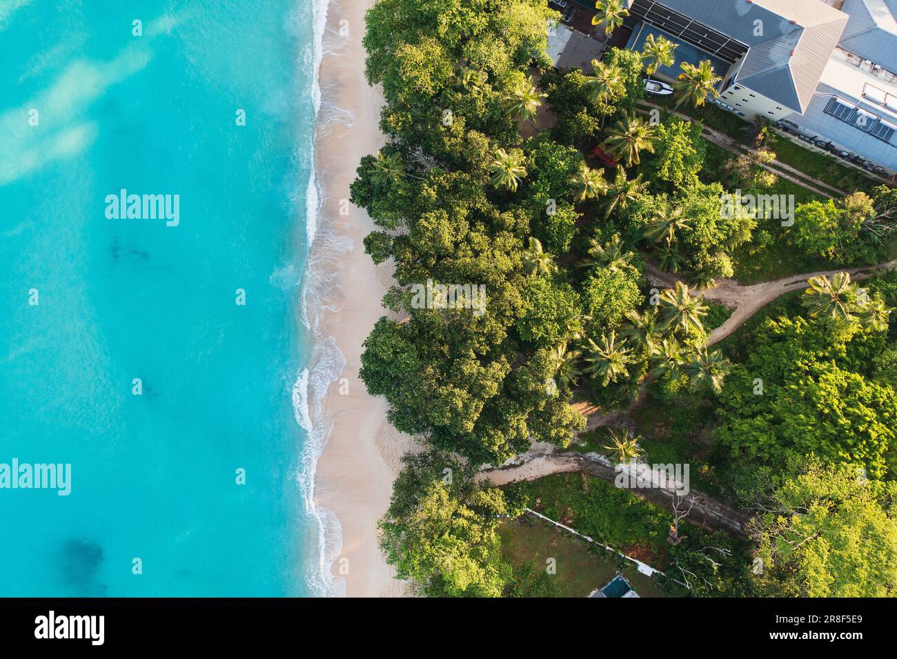 Aerial View Of Tropical Beach Stock Photo - Alamy