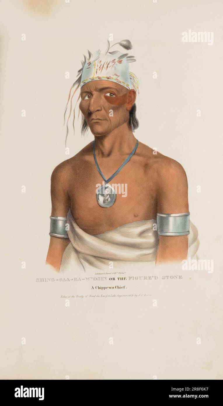SHING-GAA-BA-W'OSIN or the Figure's Stone; Chippewa Chief, from The ...