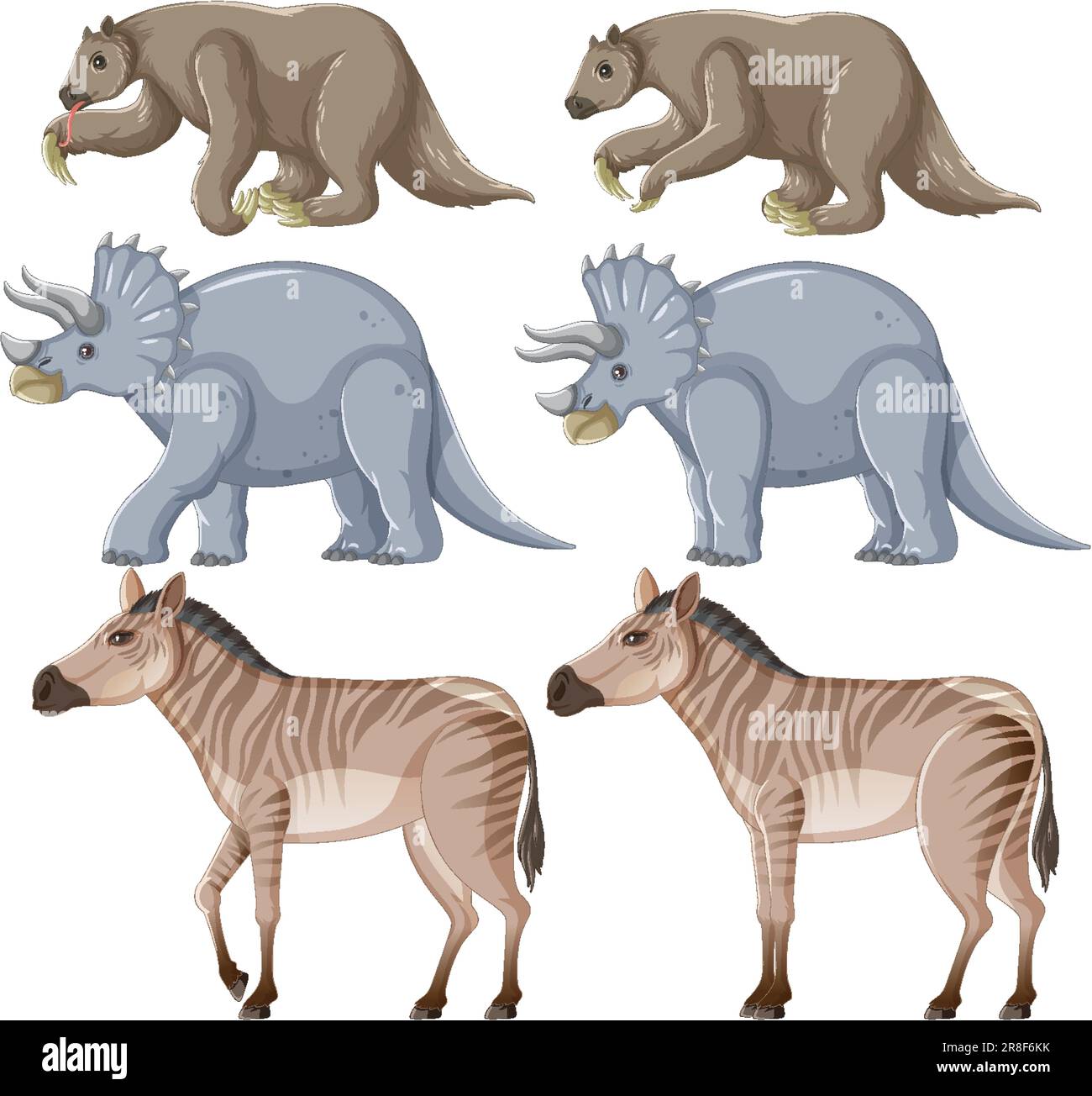 Set of various extinct animals illustration Stock Vector Image & Art ...