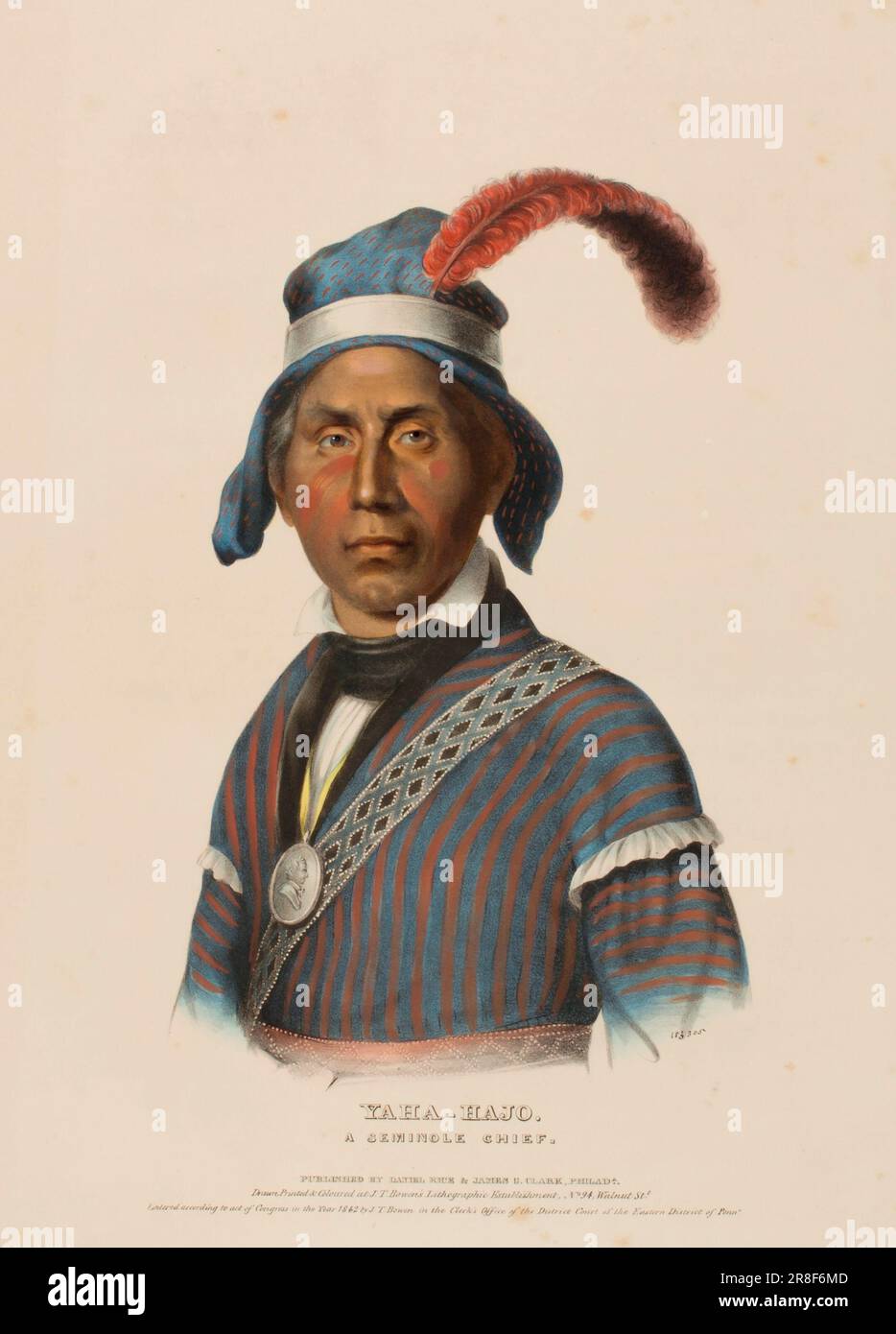 YAHA-HAJO. A SEMINOLE CHIEF., from History of the Indian Tribes of ...