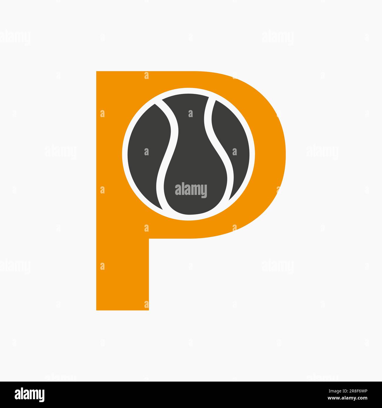Tennis Logo On Letter P. Tennis Sport Academy, Club Logo Sign Stock ...