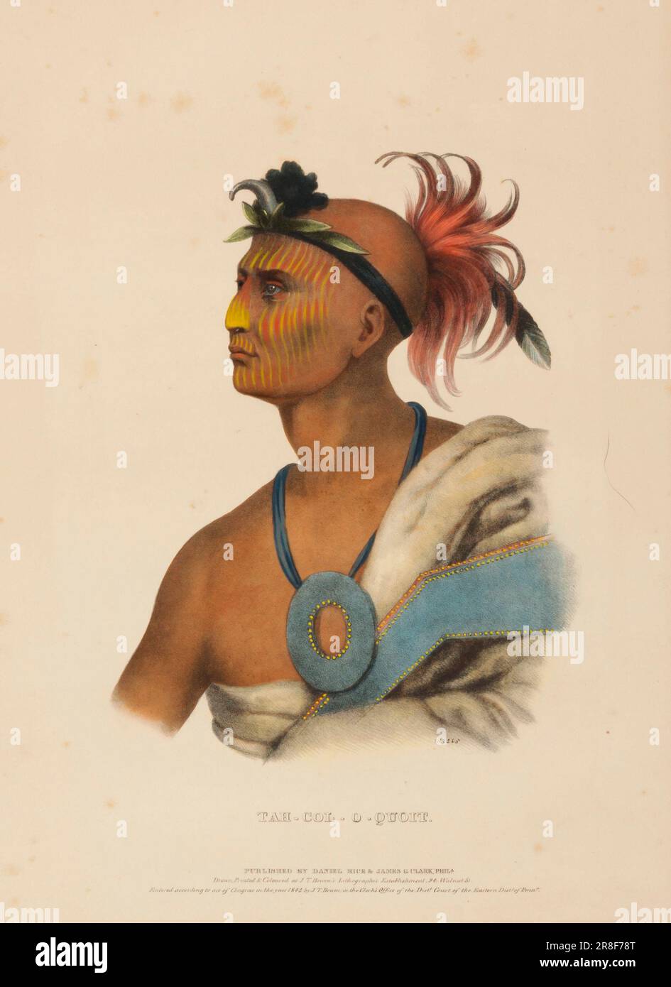 TAH-COL-O-QUOIT., from History of the Indian Tribes of North America ca ...