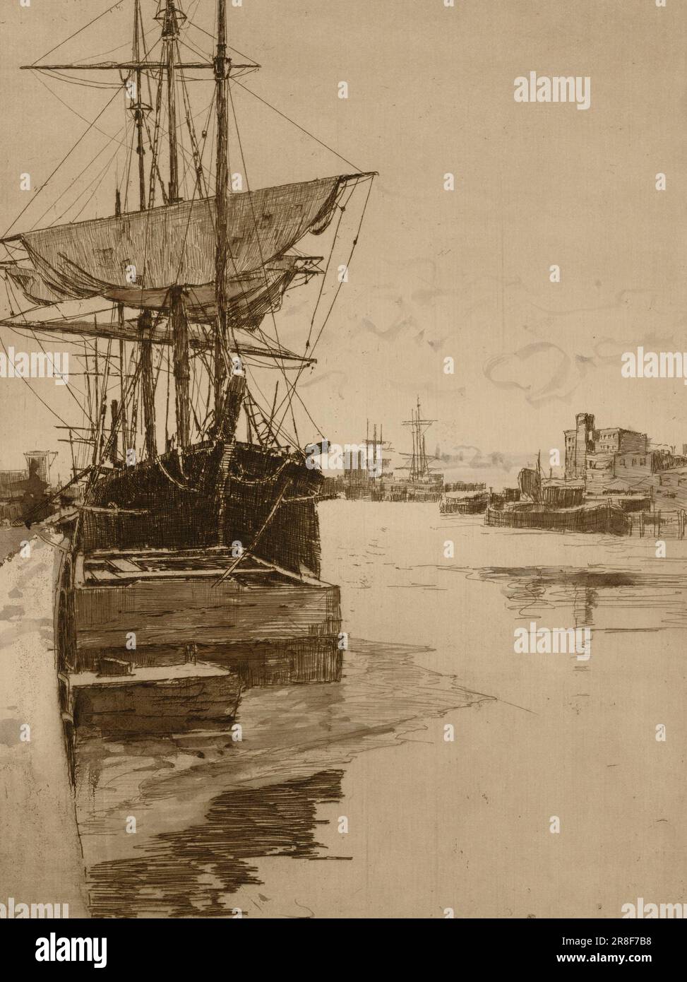 Untitled (Boat) ca. 1880-1889 by Charles A. Platt, born New York City 1861-died Cornish, NH 1933 ...