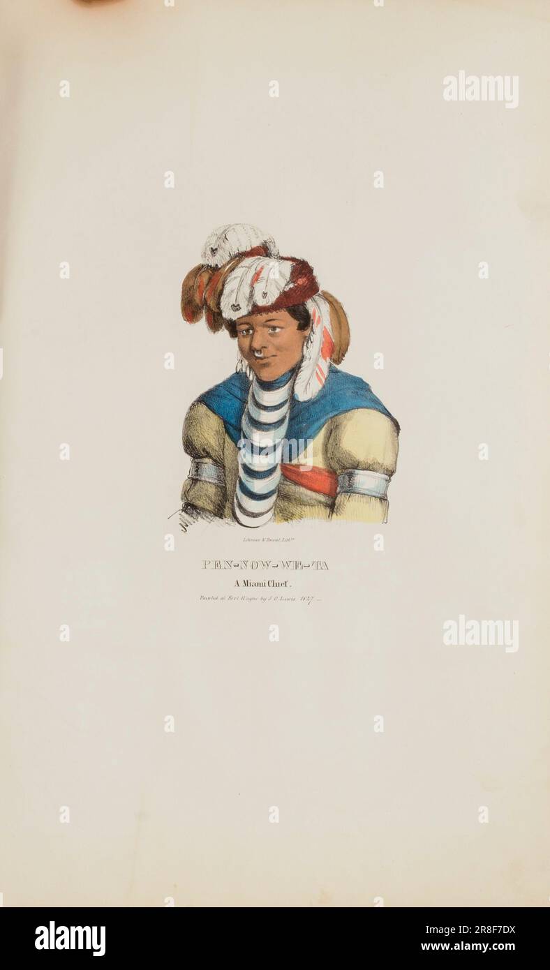 PEN-NOW-WE-TA; A Miami Chief, from The Aboriginal Portfolio 1835 by ...