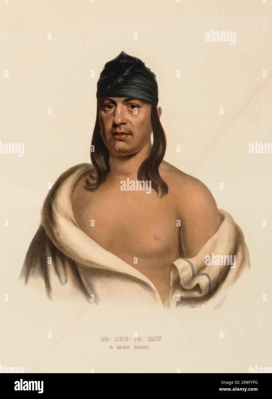 PA-SHE-PA-HAW. A SAUK CHIEF., from History of the Indian Tribes of ...