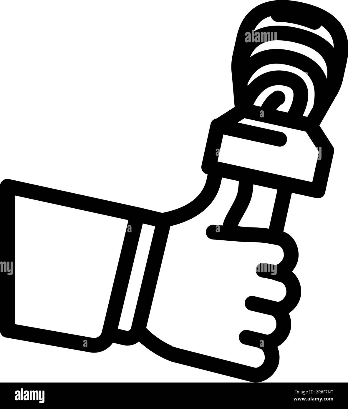 reporter news media line icon vector illustration Stock Vector Image ...