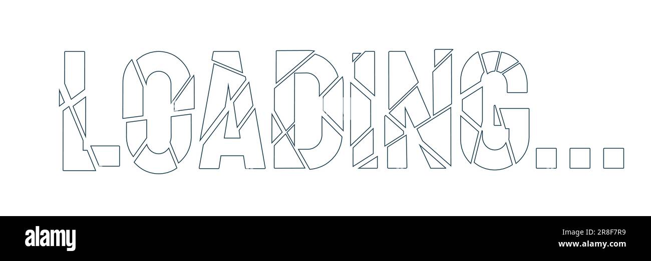 Ice broken monochrome loading text Stock Vector Image & Art - Alamy