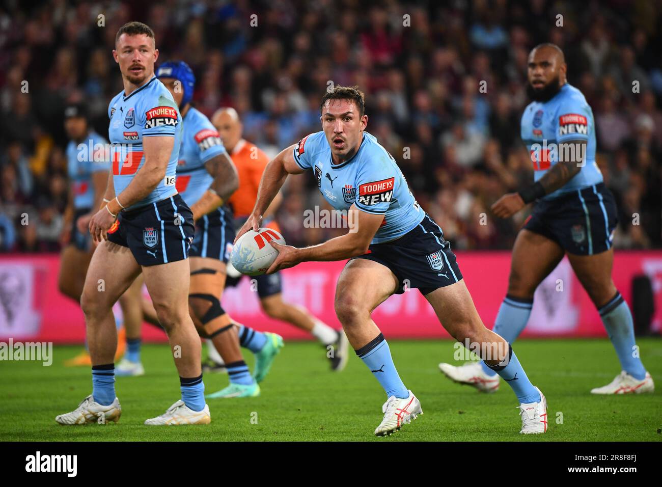 Brisbane, Australia. 21st June, 2023. Reece Robson of the Blues during ...