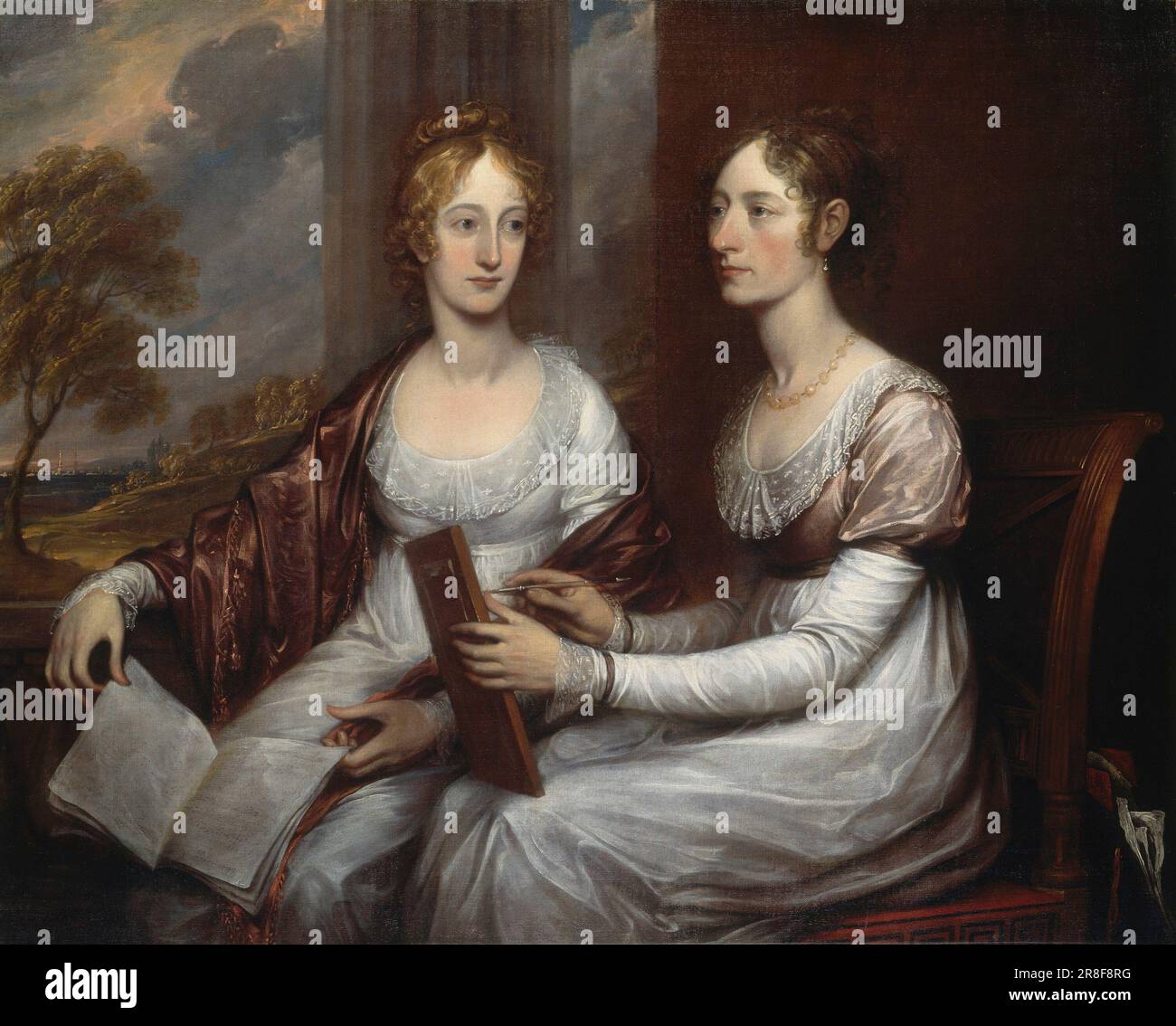 The Misses Mary and Hannah Murray 1806 by John Trumbull, born Lebanon ...