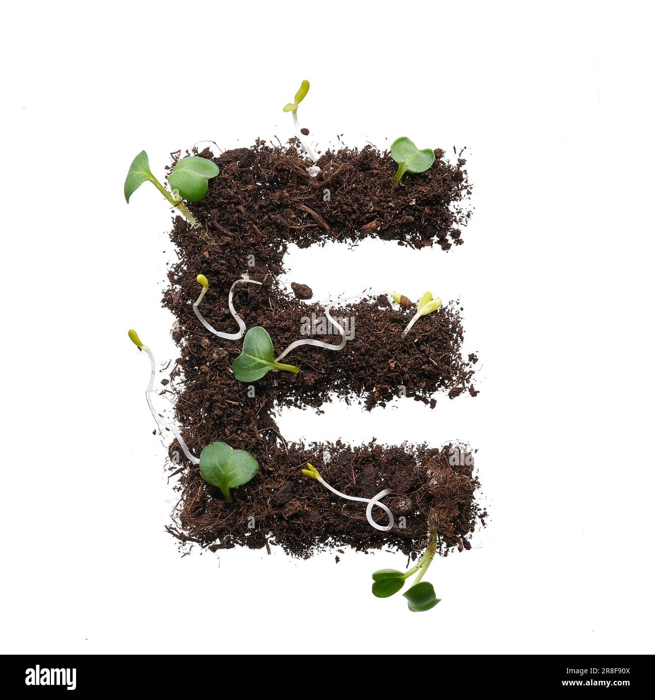 Capital letter isolated on white background. The stencil is created ...