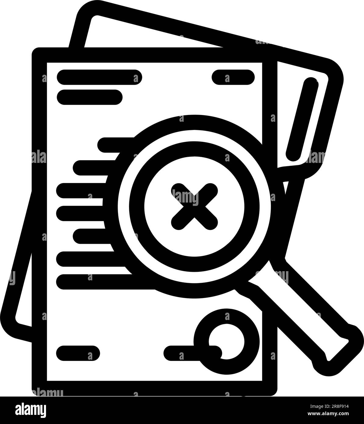 document reject line icon vector illustration Stock Vector Image & Art ...