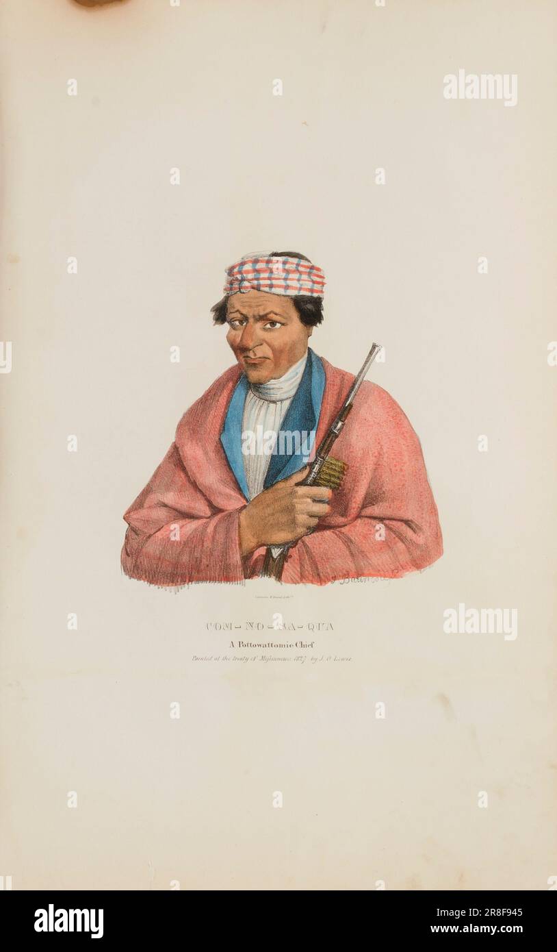 CAN-NO-SA-QUA; A Pottowattomie Chief, from The Aboriginal Portfolio ...