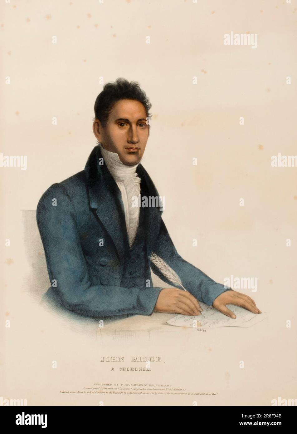 JOHN RIDGE, A CHEROKEE., from History of the Indian Tribes of North ...