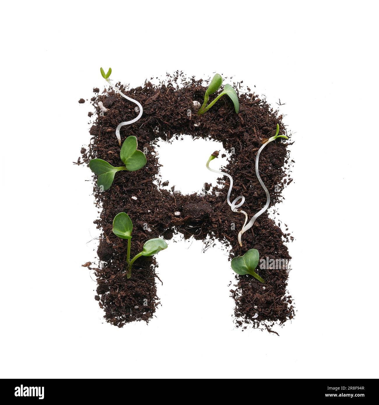 Capital letter isolated on white background. The stencil is created ...