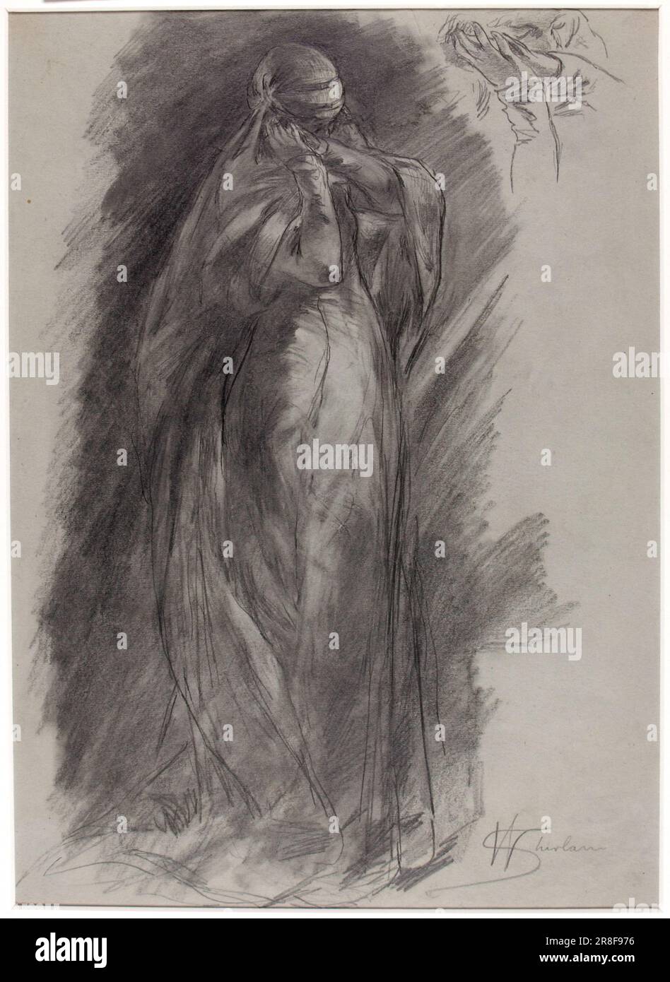Standing Figure ca. 1880 by Walter Shirlaw, born Paisley, Scotland 1838 ...