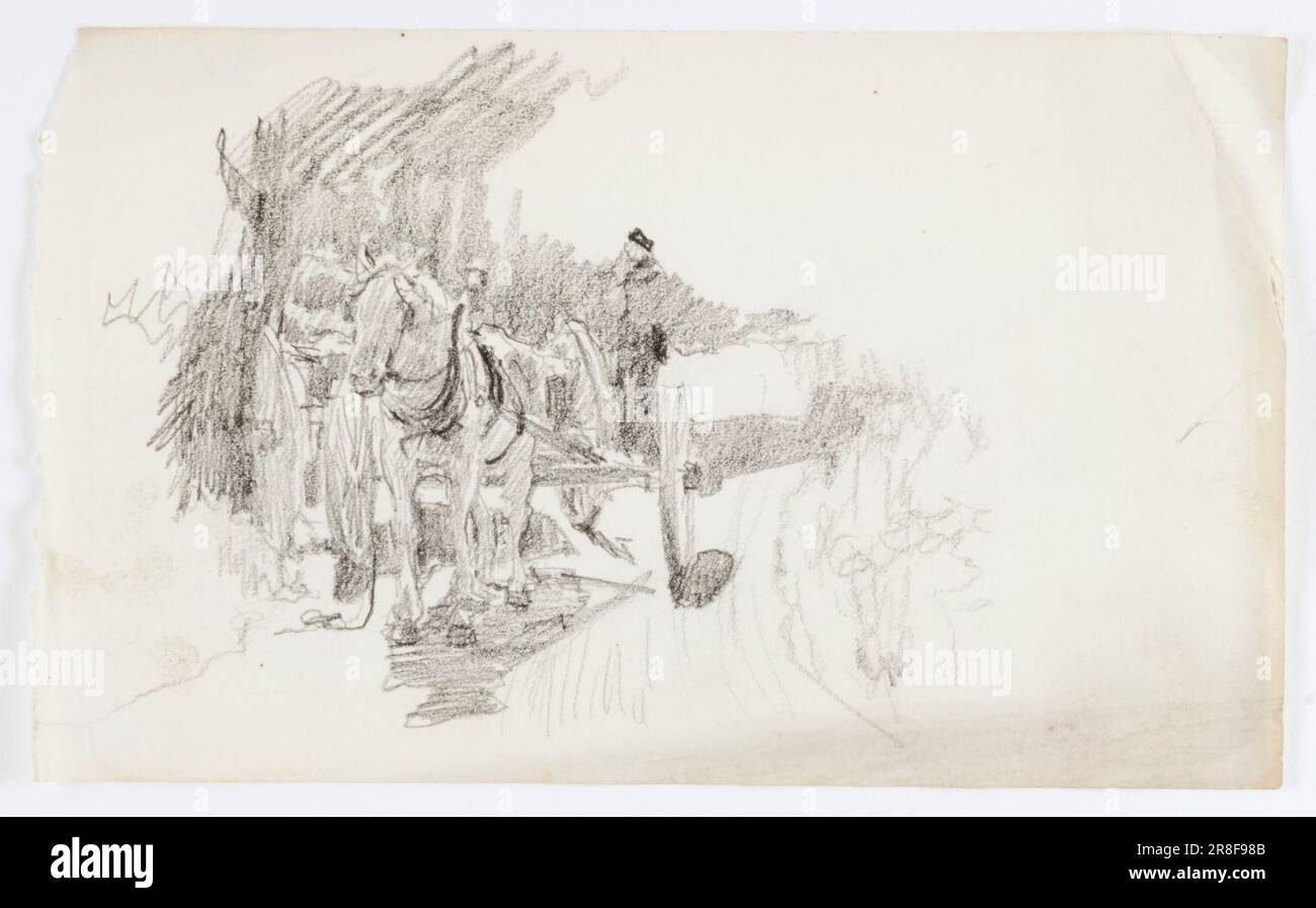 Untitled (Horse Drawn Cart) [] by Howard Russell Butler, born New York ...