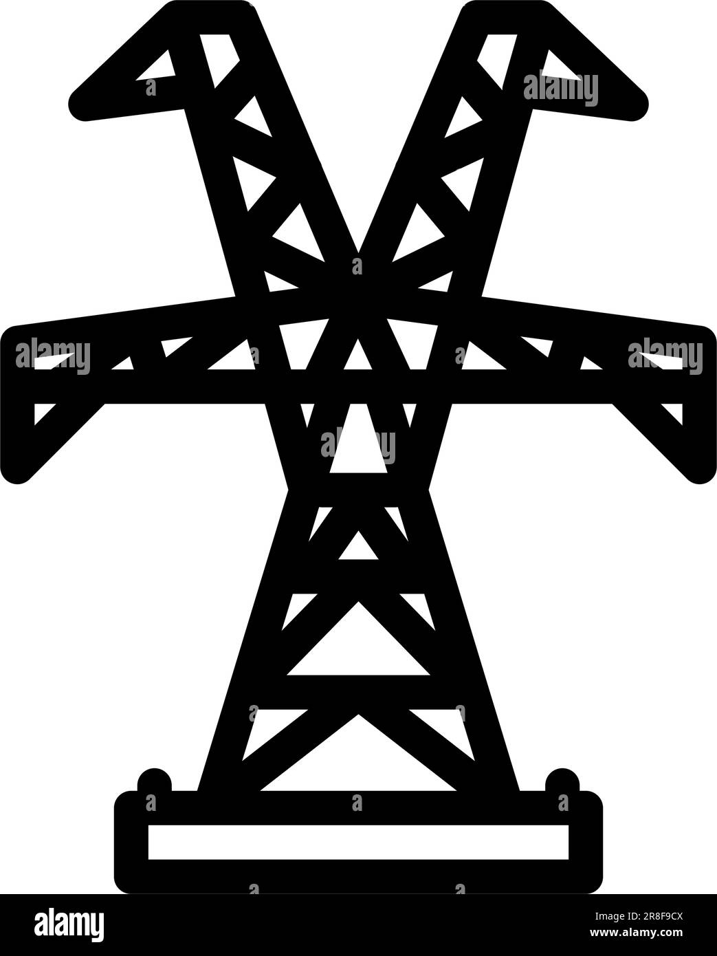 high voltage transmission line line icon vector illustration Stock ...
