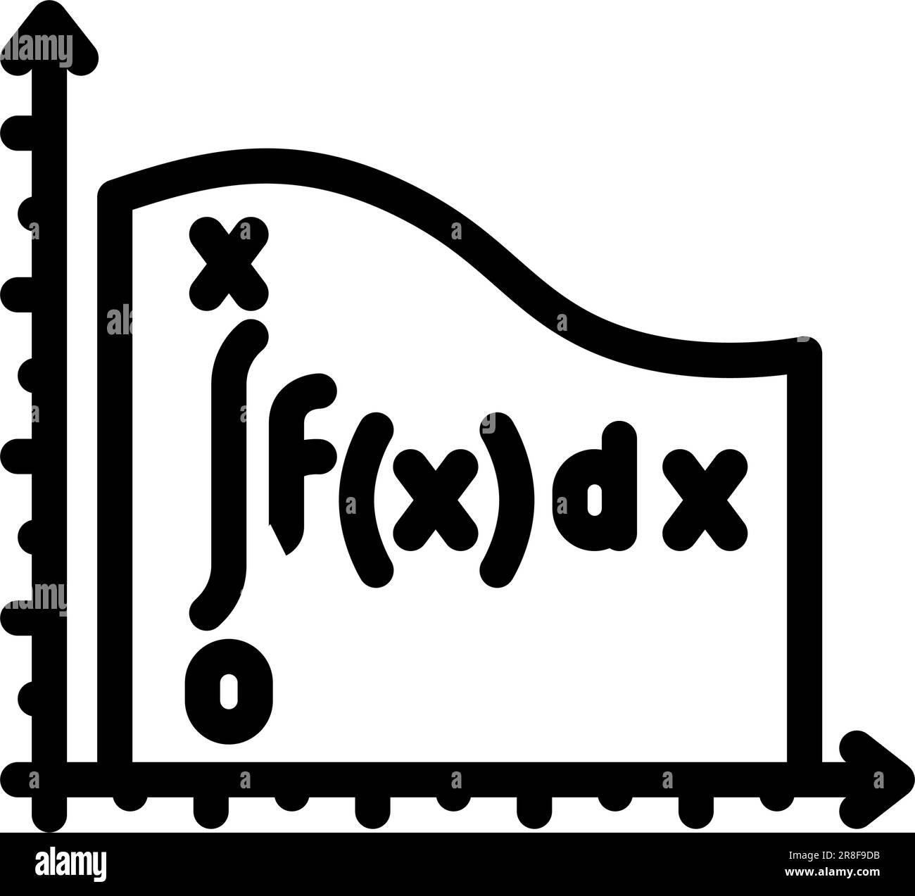 integral math science education line icon vector illustration Stock ...
