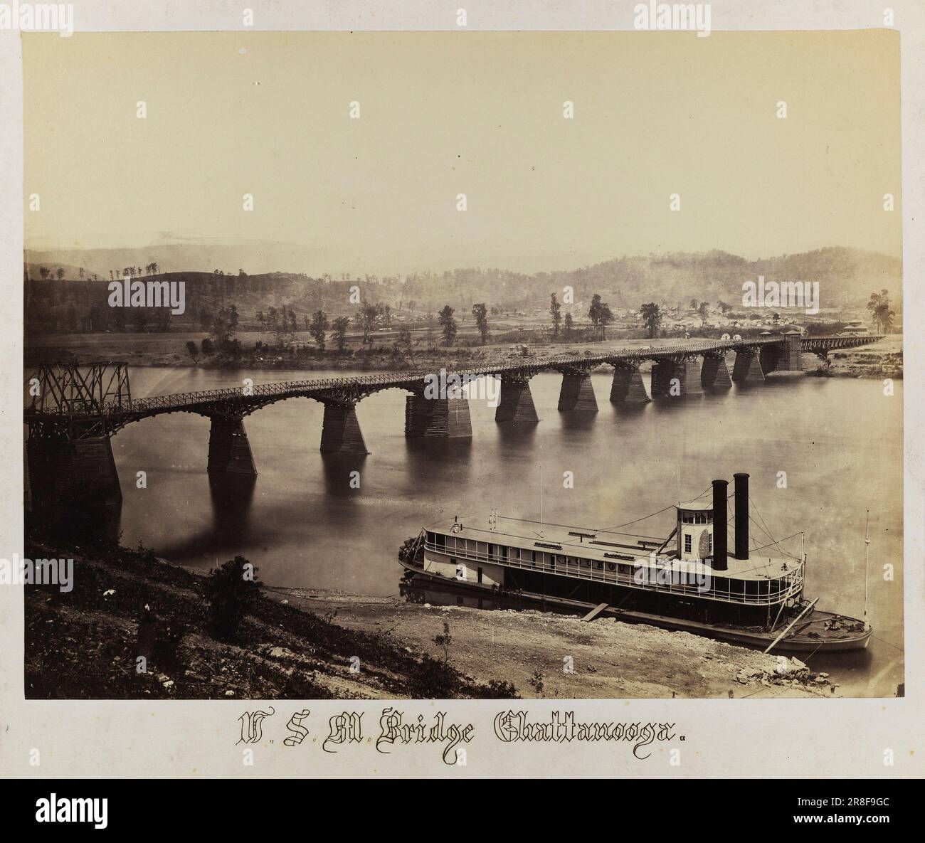 U.S.M. Bridge, Chattanooga ca. 1860-1865 by George N. Barnard, born ...
