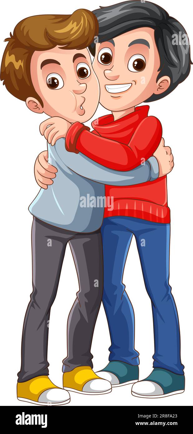 Lgbt man vector male couple Stock Vector Images - Alamy