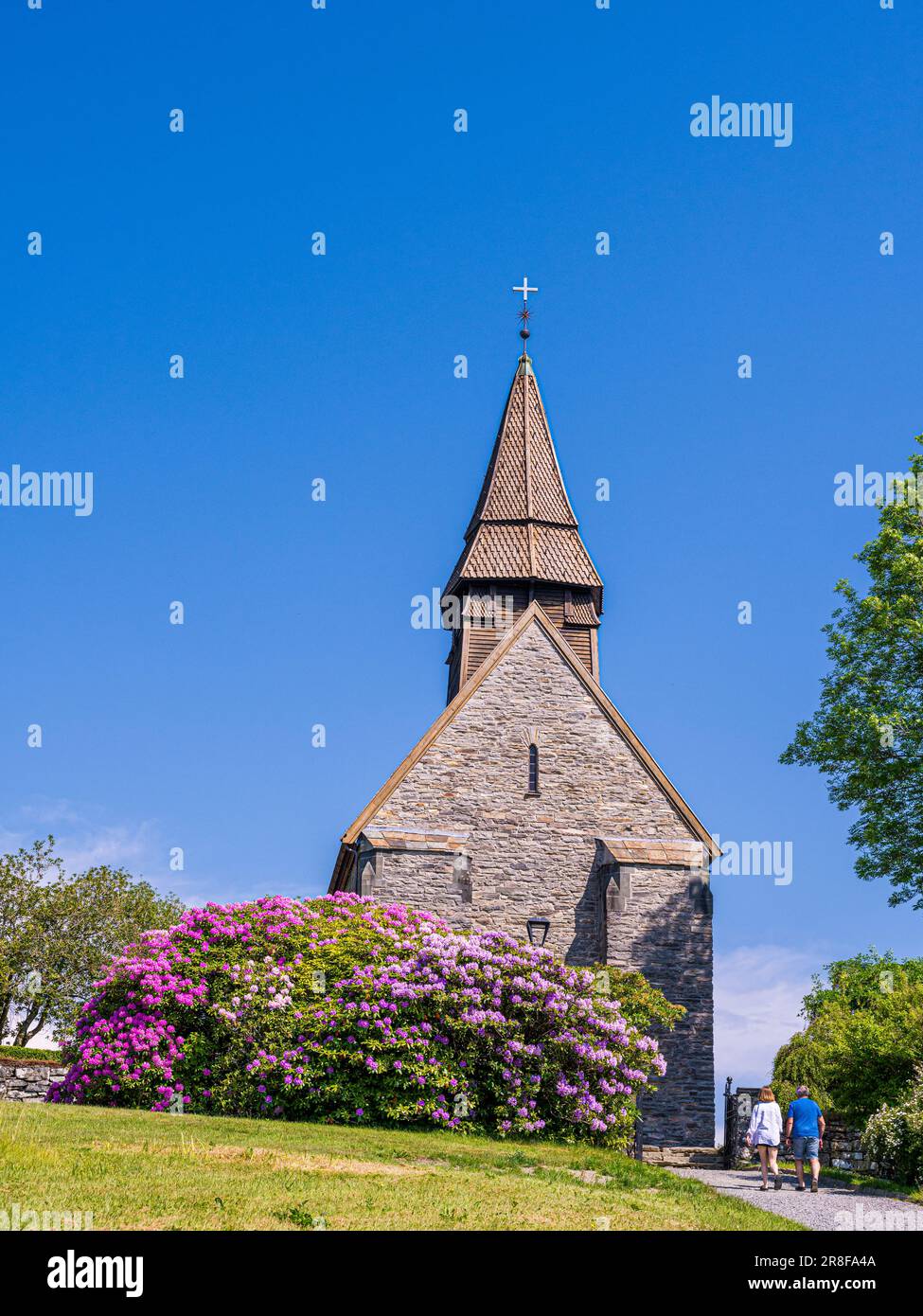 Fana Kirke, one of the oldest churches in the Bergen area in Norway ...