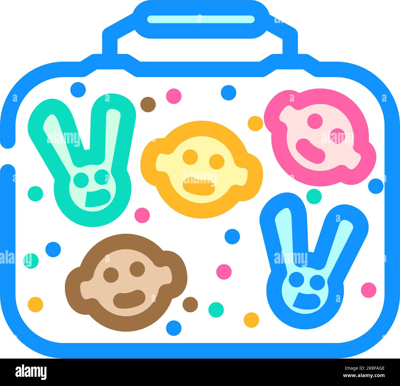 lunch box kids school color icon vector illustration Stock Vector Image ...