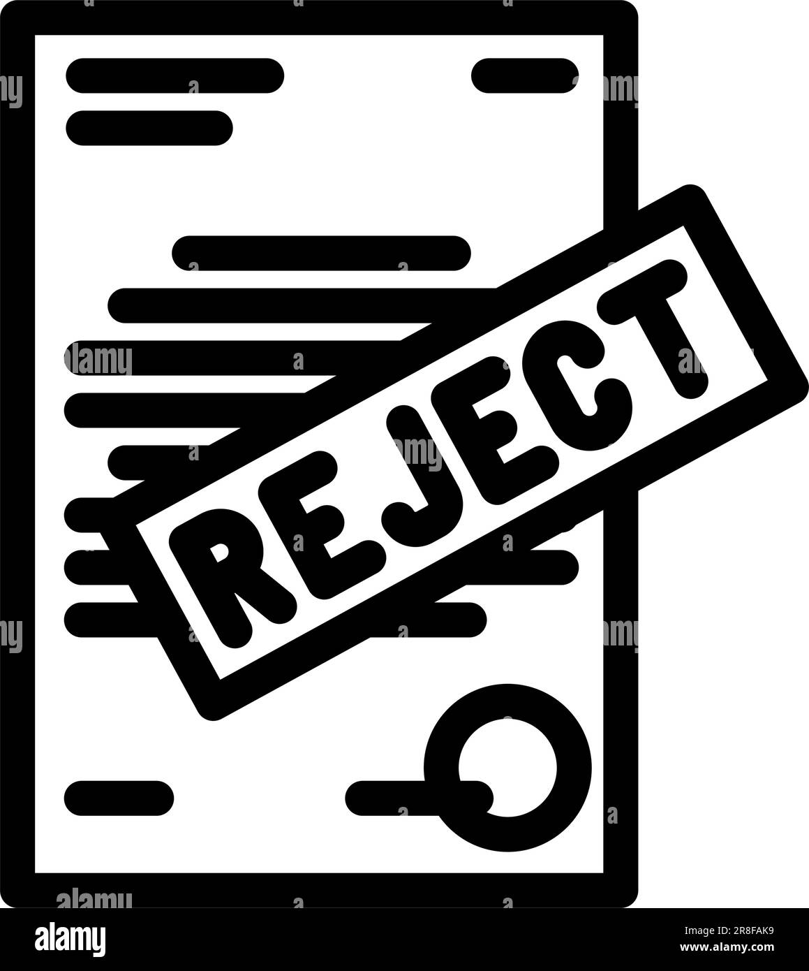 employee reject line icon vector illustration Stock Vector Image & Art ...