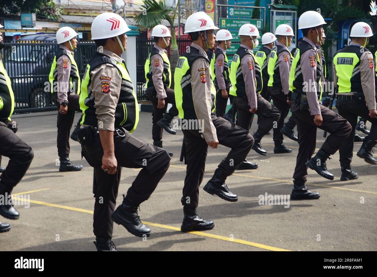 Routine security training, in collaboration with the local police Stock ...