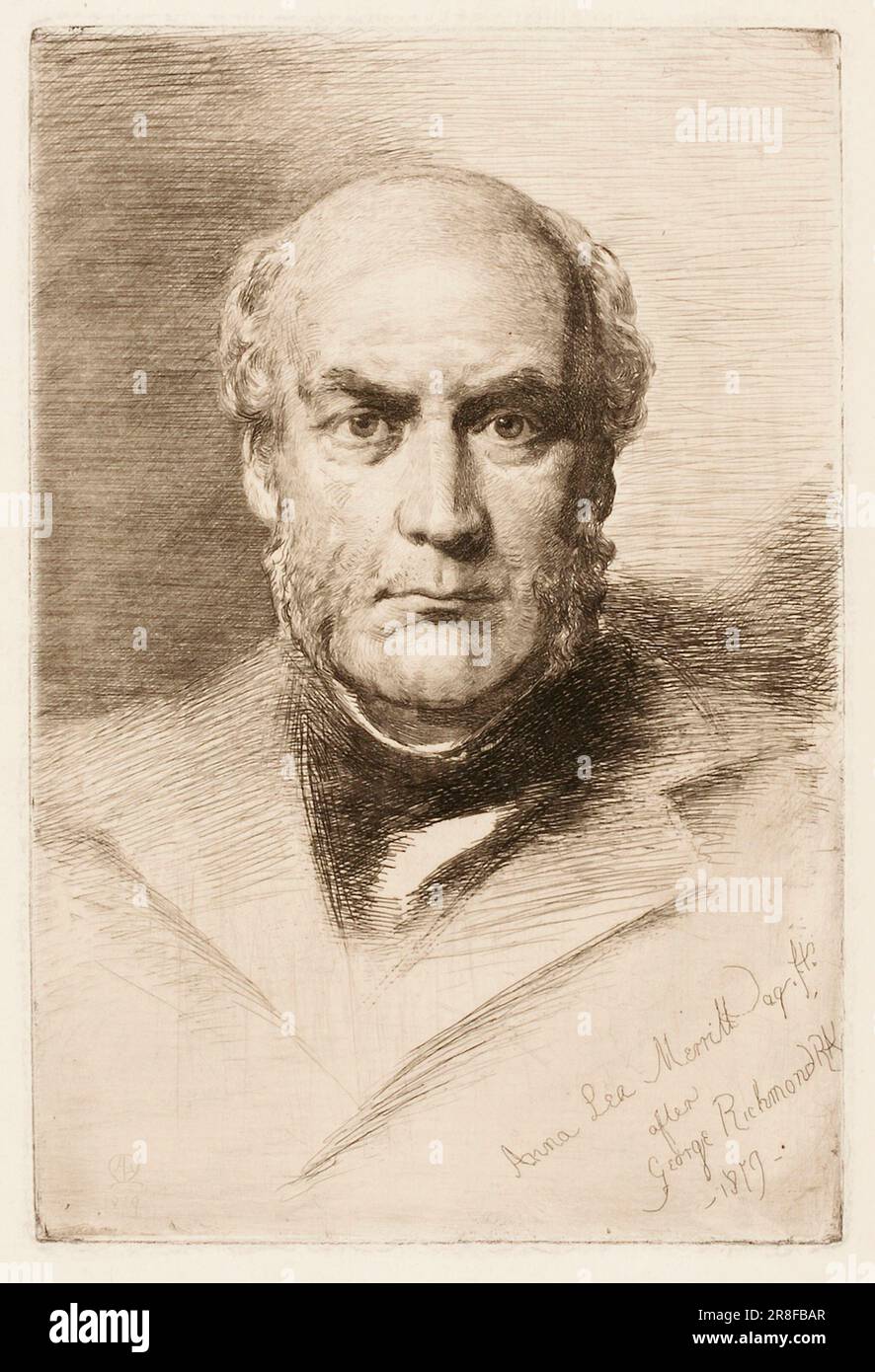 Untitled (portrait of a man) n.d. by Anna Lea Merritt, born ...