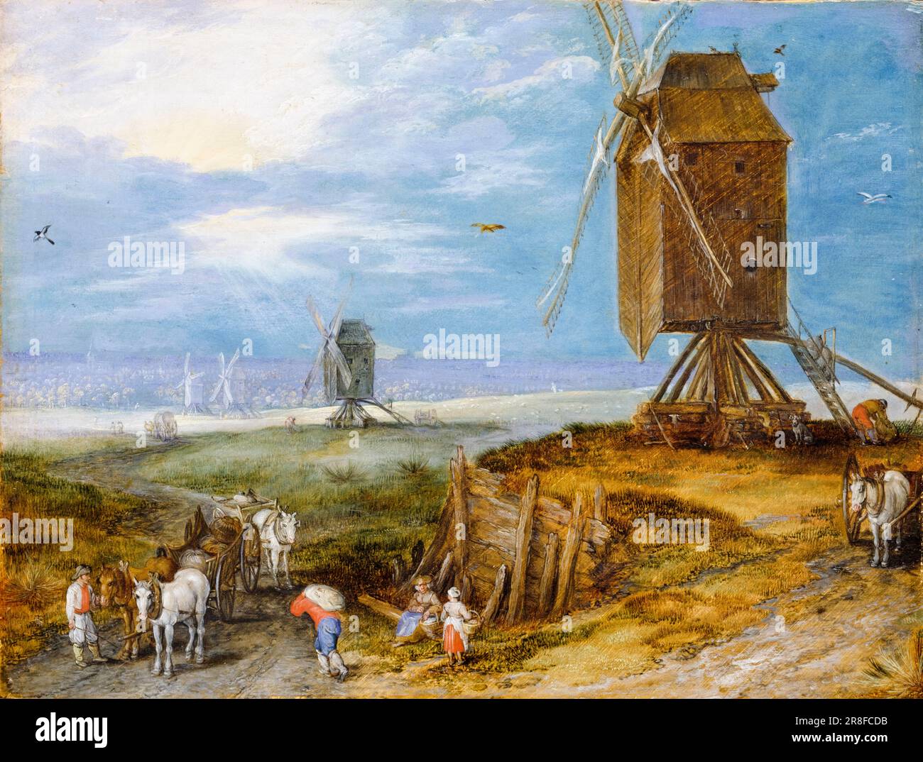 Jan Brueghel the Elder, Windmills (Extensive landscape with mills ...