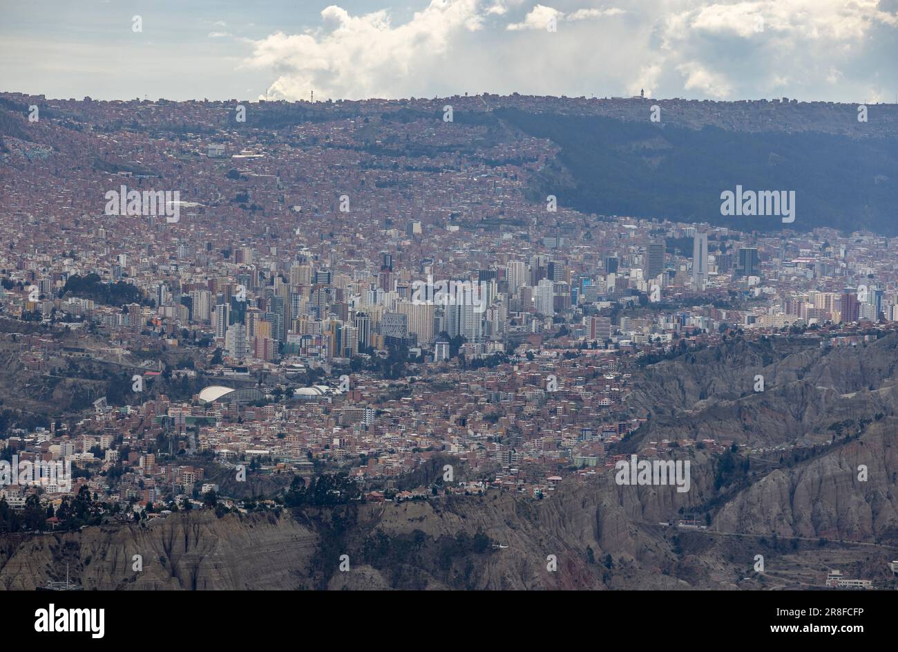 View over the highest administrative capital with its skyscrapers, the ...