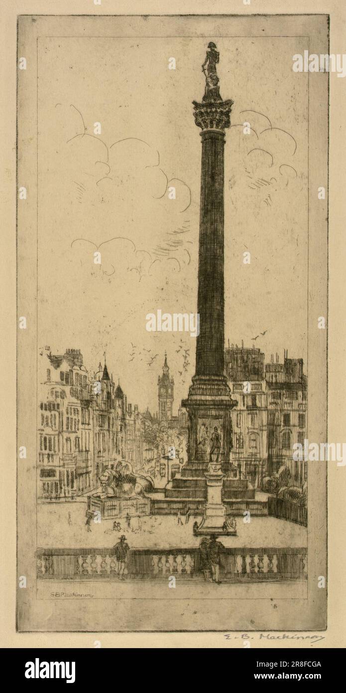 Nelson's Monument n.d. by Esther Blaikie MacKinnon, Scottish, born ...