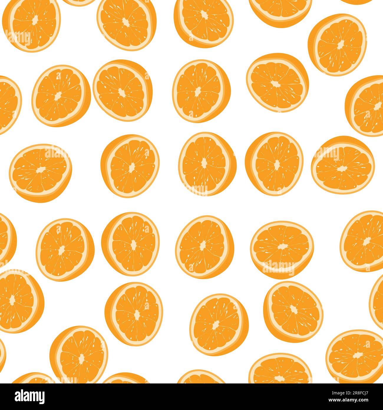 A white background featuring a realistic repeating pattern of orange ...