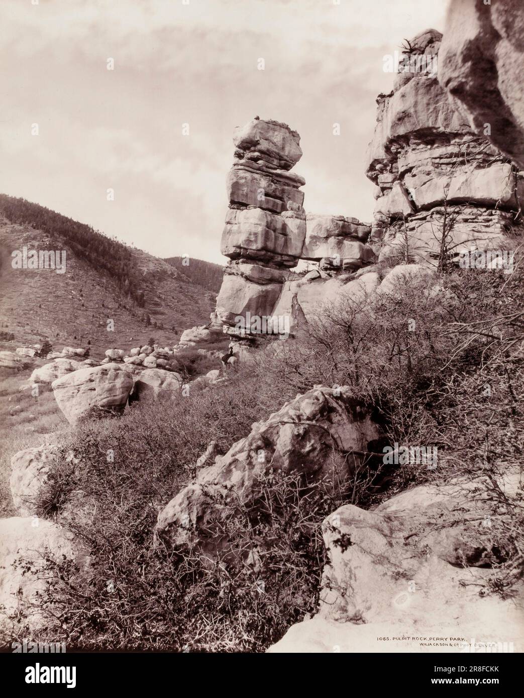 Pulpit Rock, Perry Park (1055) 1875-1895 by William H. Jackson, born ...