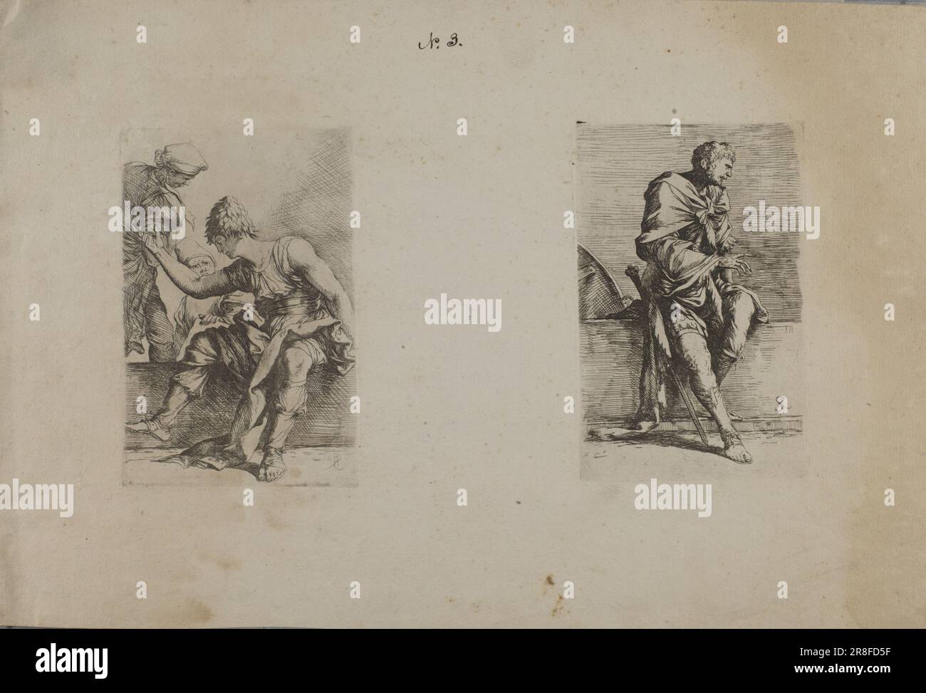 (Figurine Series) Seated Figure with Pointed Head [] by Salvator Rosa ...