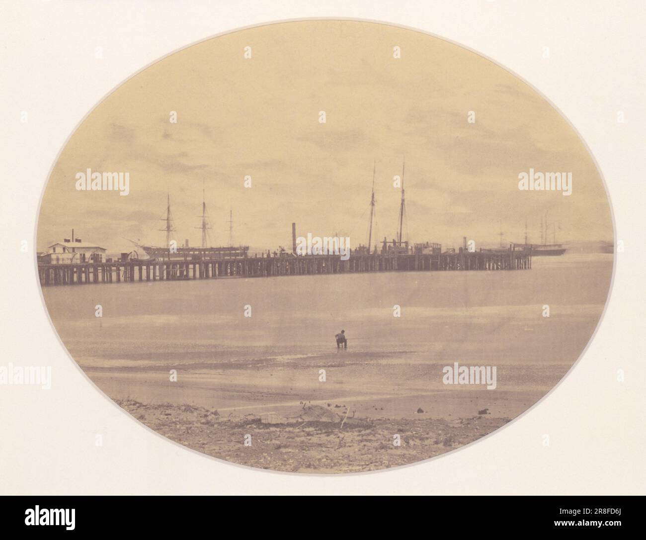 Long Dock at Hilton Head, Port Royal, South Carolina 1862 by Henry P ...