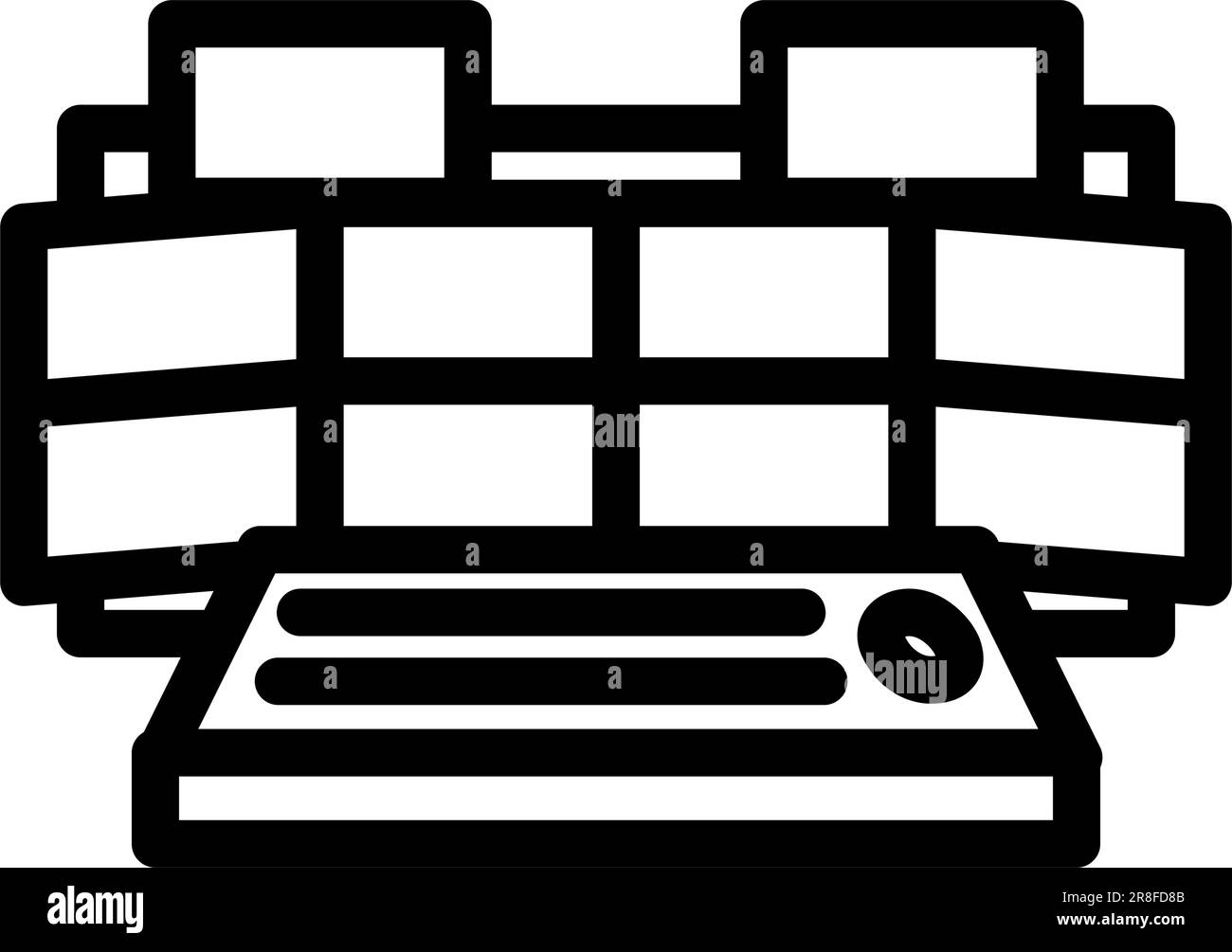 newsroom news media line icon vector illustration Stock Vector Image ...