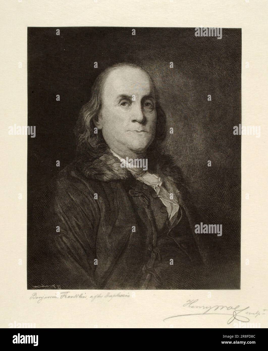 Benjamin Franklin 1898 by Henry Wolf, born Eckwersheim, Alsace 1852 ...